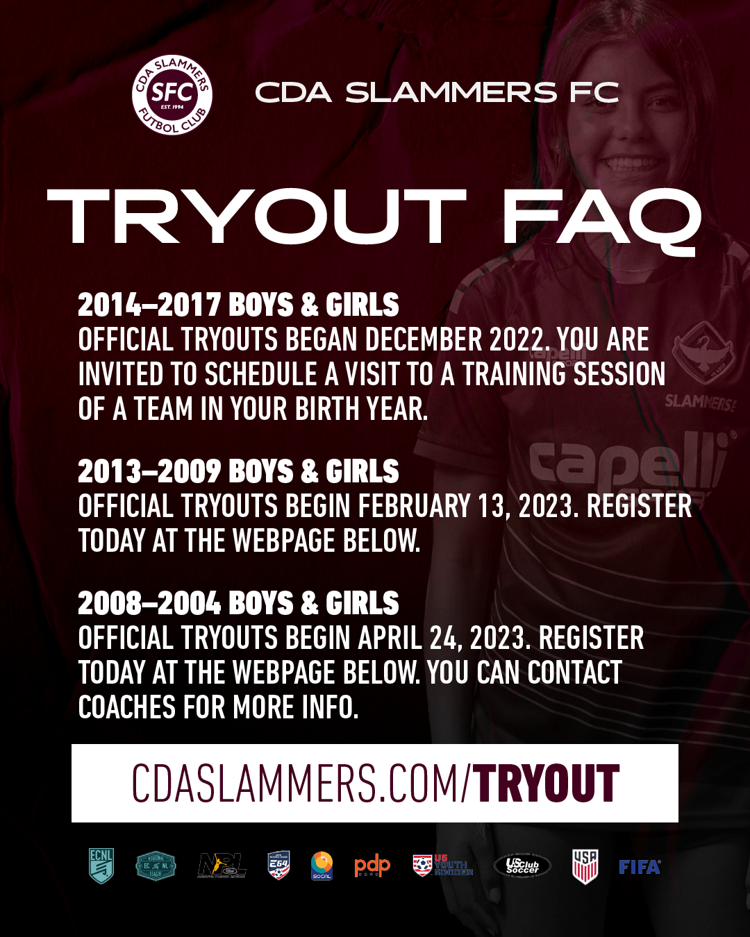 Join CDA Slammers FC – Club Soccer in California