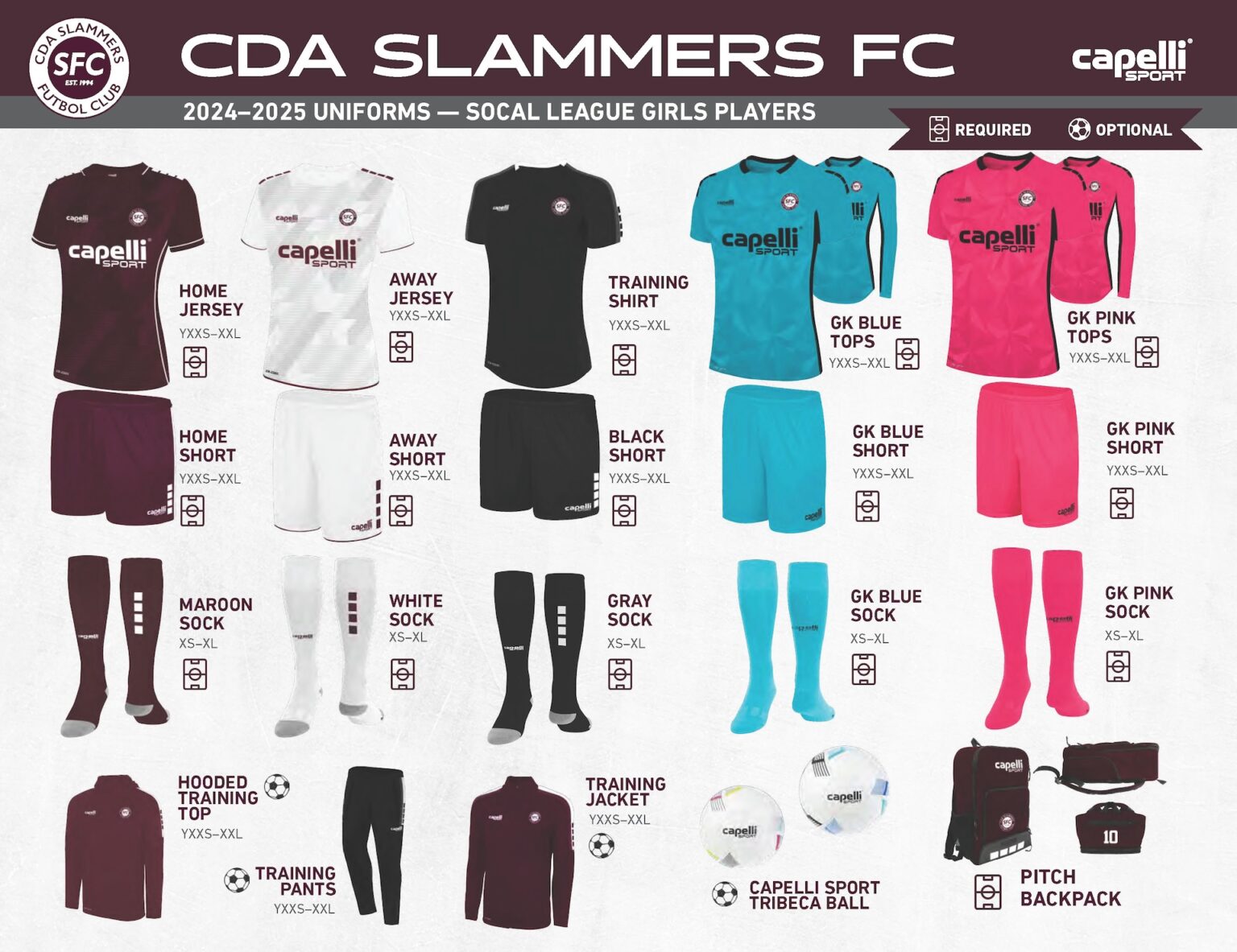 Uniforms – CDA Slammers FC